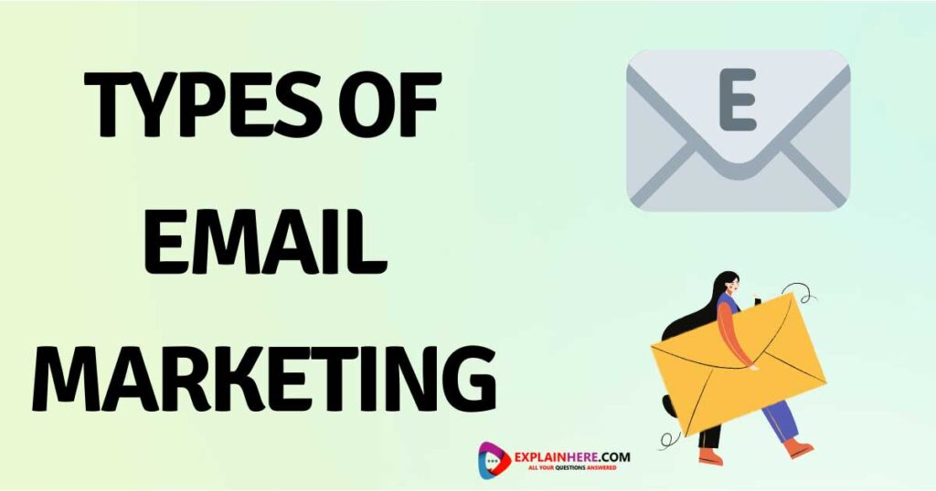 What are the 4 types of Email Marketing ? - Explain Here
